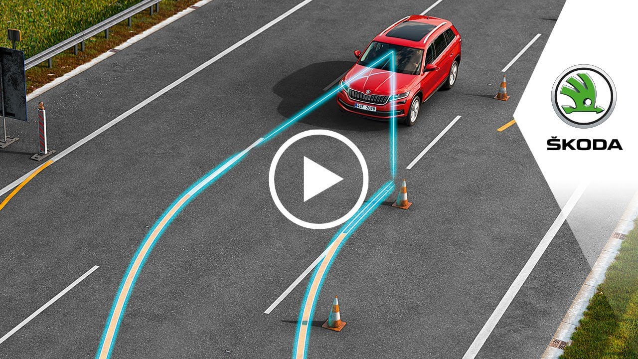 ŠKODA Assistenzsysteme: Spurhalteassistent on Vimeo