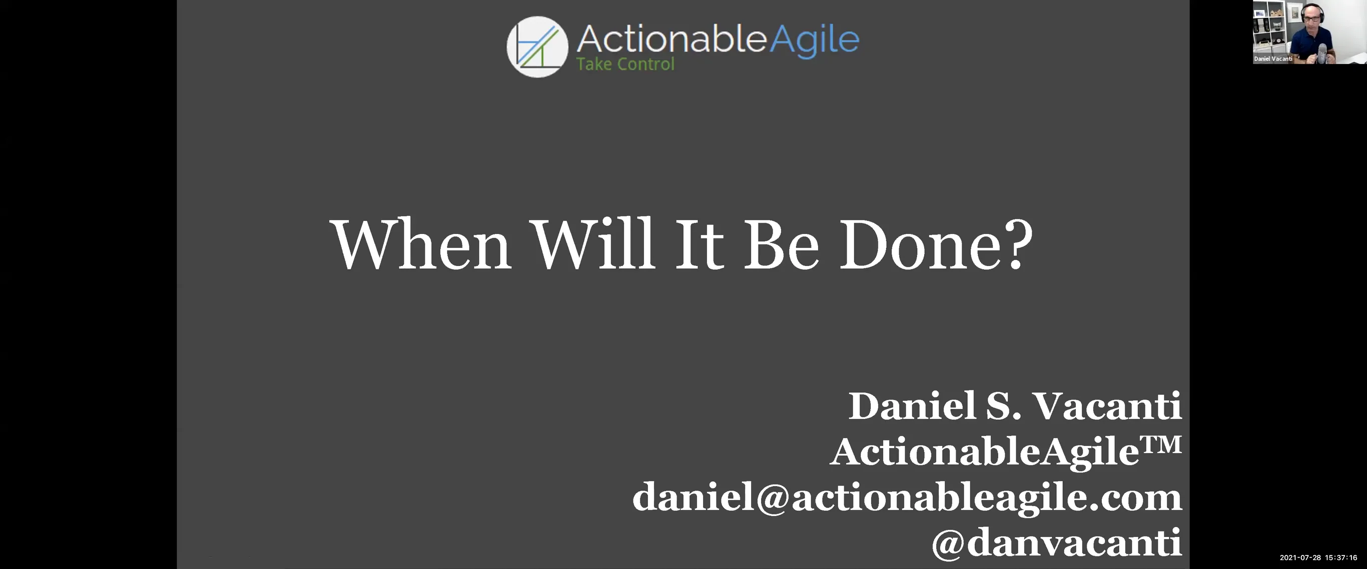 When Will It Be Done - Dan Vacanti on Vimeo