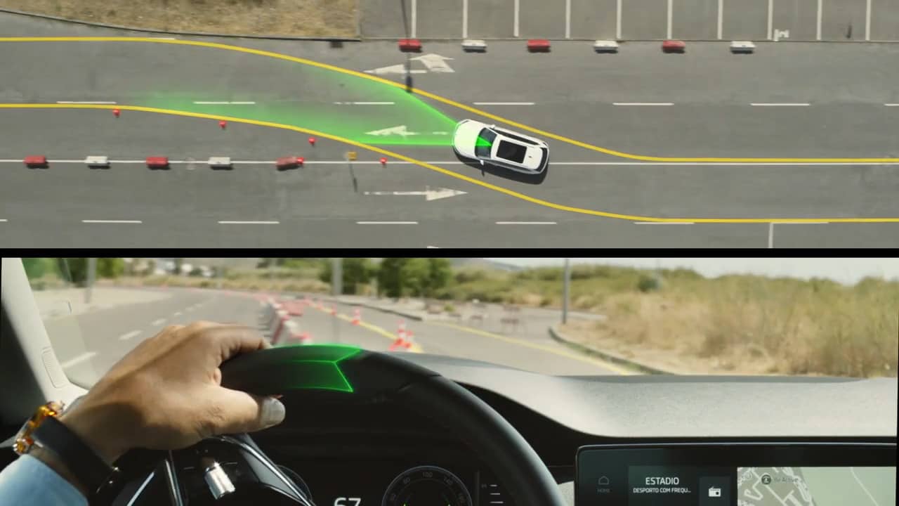 ŠKODA Assistenzsysteme: Adaptiver Spurhalteassistent «Lane Assist» on Vimeo