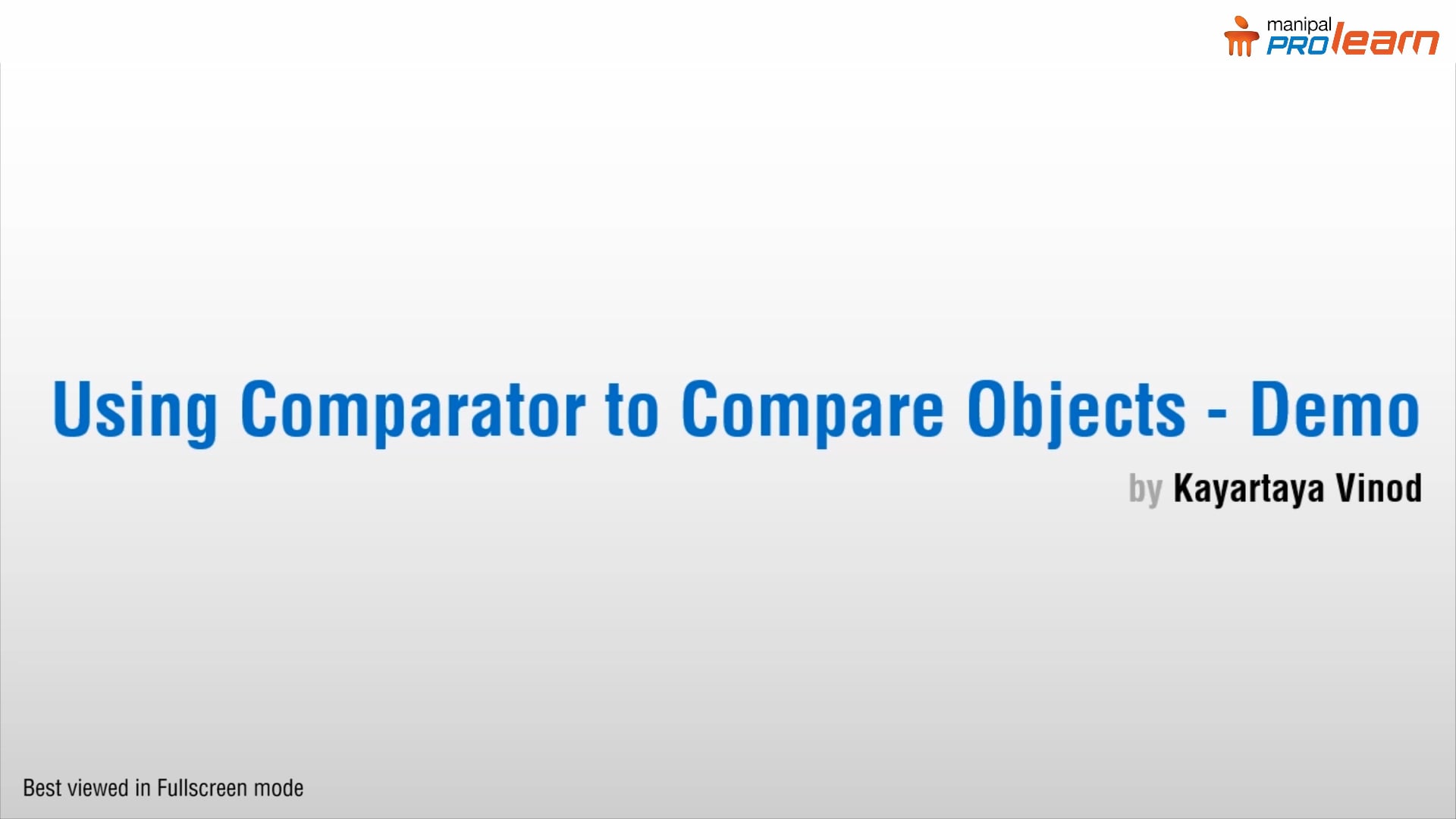 M7L5L4_Using_comparator_to_compare_objects - Demo on Vimeo