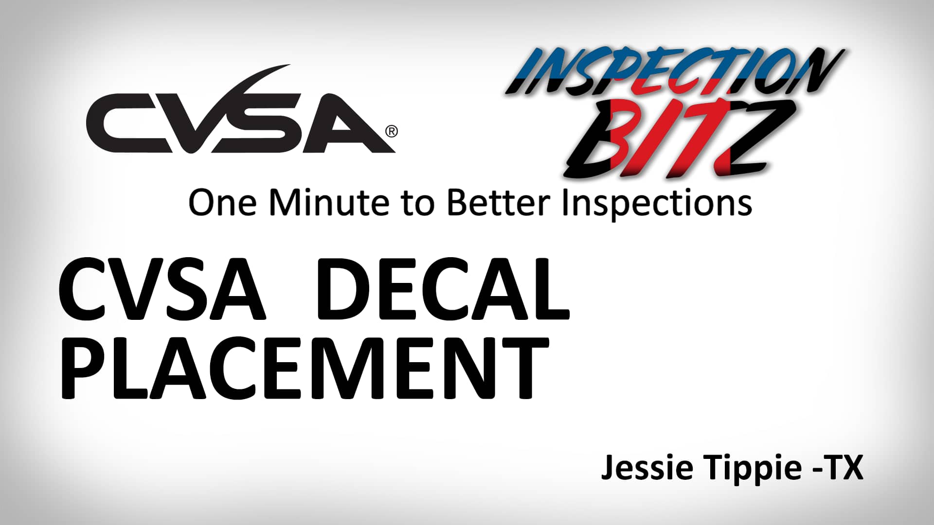CVSA Decal Placement - Texas Inspection Bitz on Vimeo