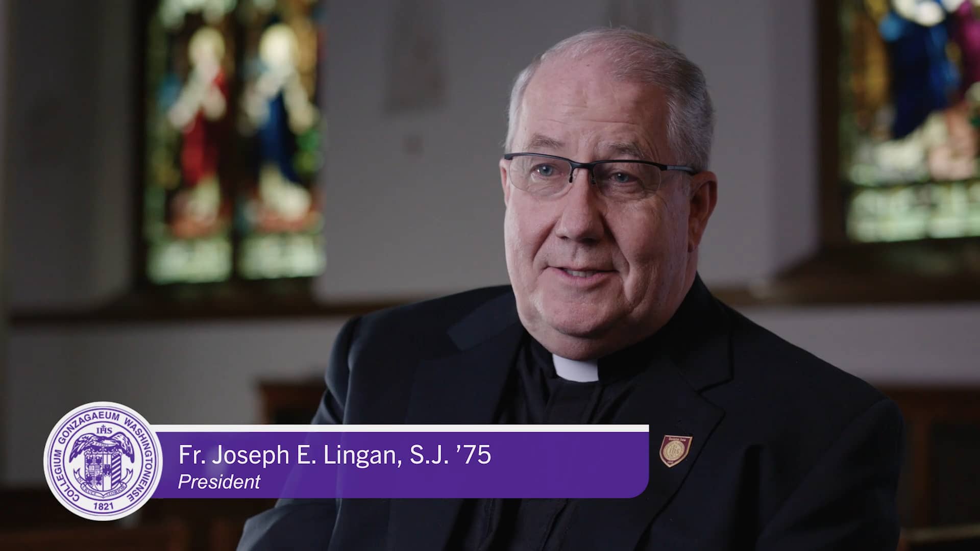 President Introduction: Fr. Joseph E. Lingan, S.J. '75 (2021) on Vimeo