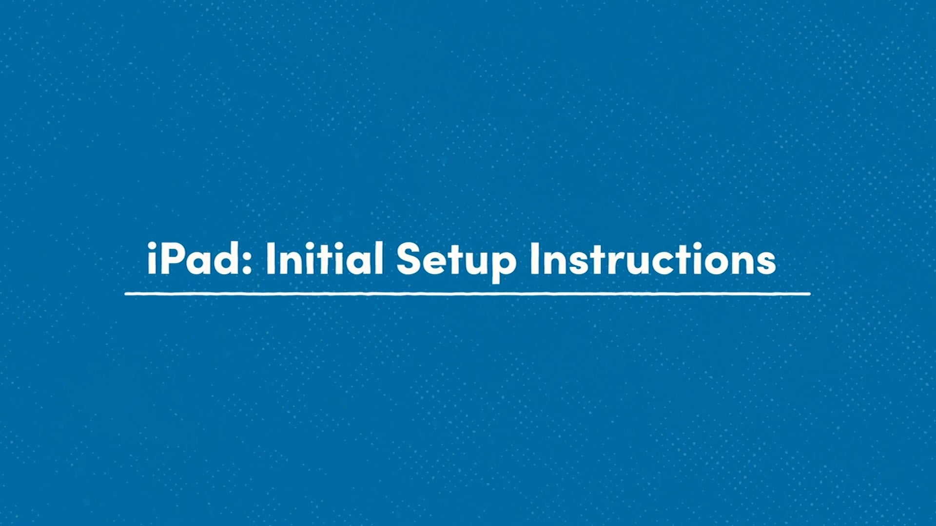 iPad: Initial Setup Instructions (Tiếng Việt) on Vimeo