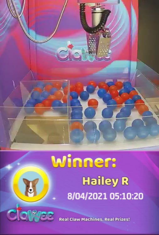 I played Clawee and won a real prize! Check it out! --->