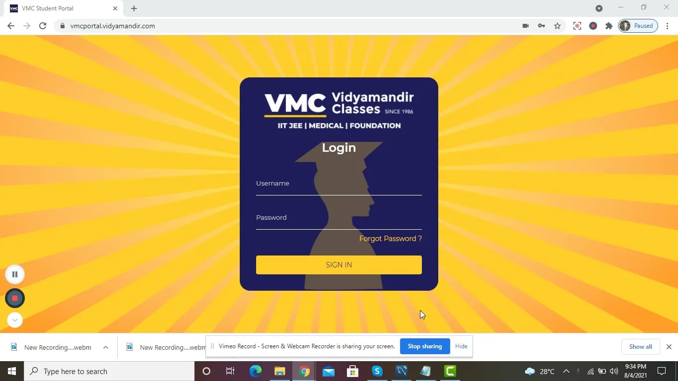 VMC Student Portal Demo on Vimeo