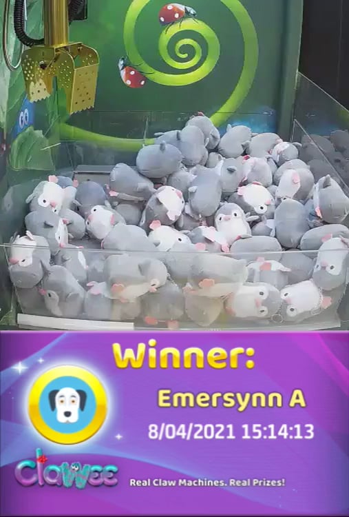I played Clawee and won a real prize! Check it out! --->