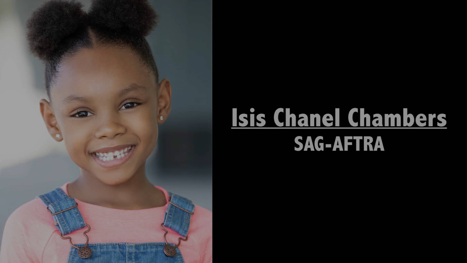 Isis Chanel Chambers Commercial Reel on Vimeo