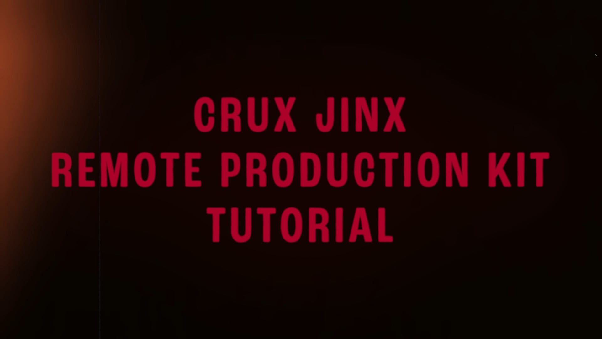 Crux Jinx Remote Production Kit Tutorial on Vimeo