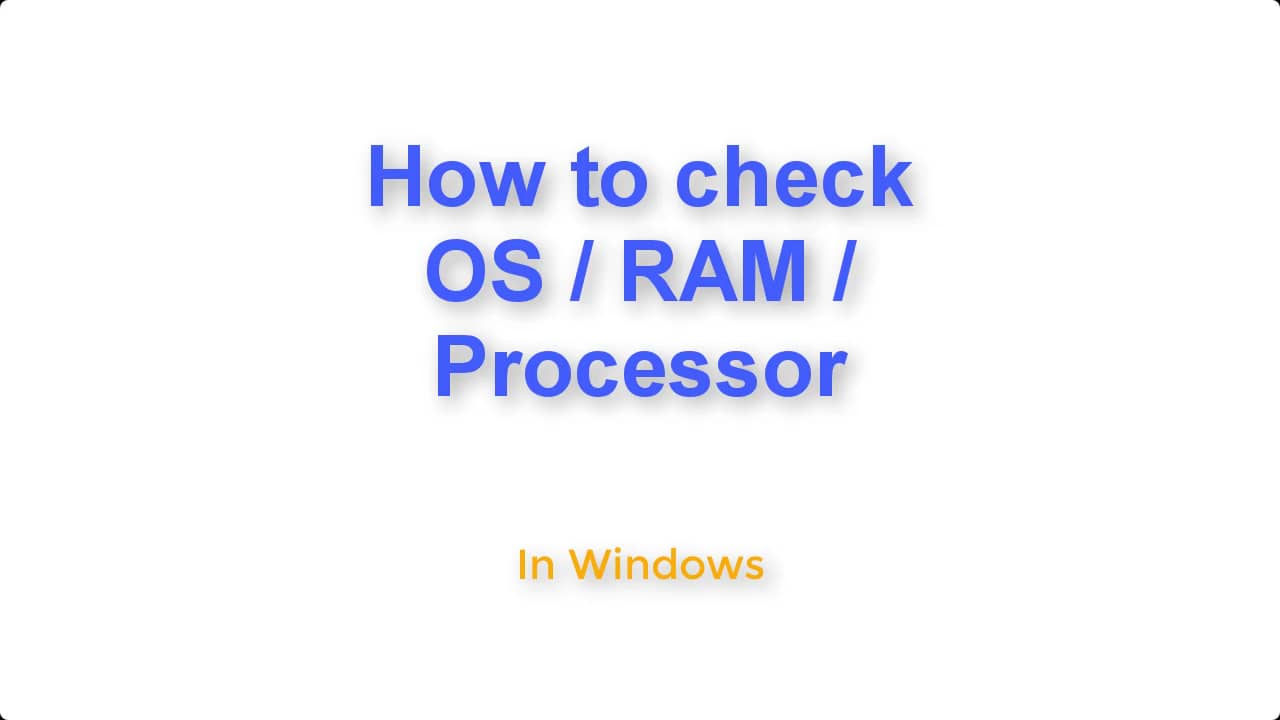 How to check OS, Ram and Processor on Vimeo