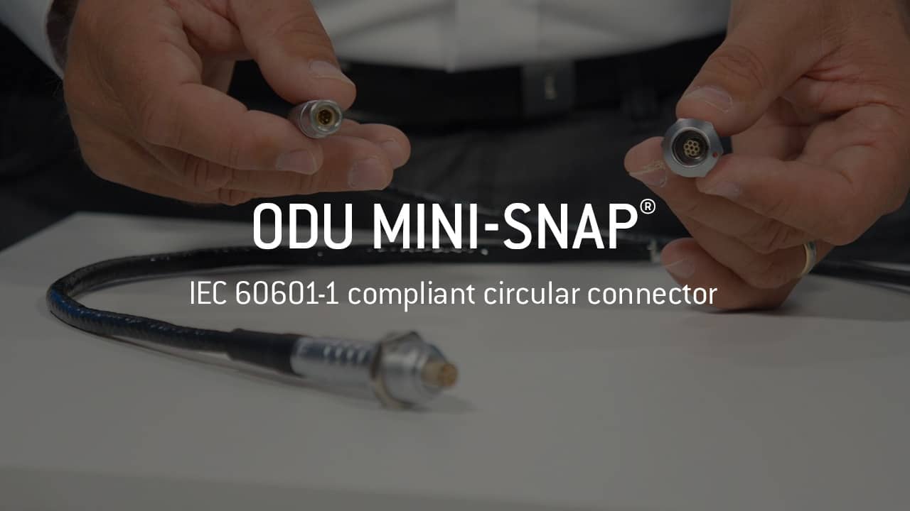 IEC 60601-1 compliant circular connector: ODU MINI-SNAP® on Vimeo