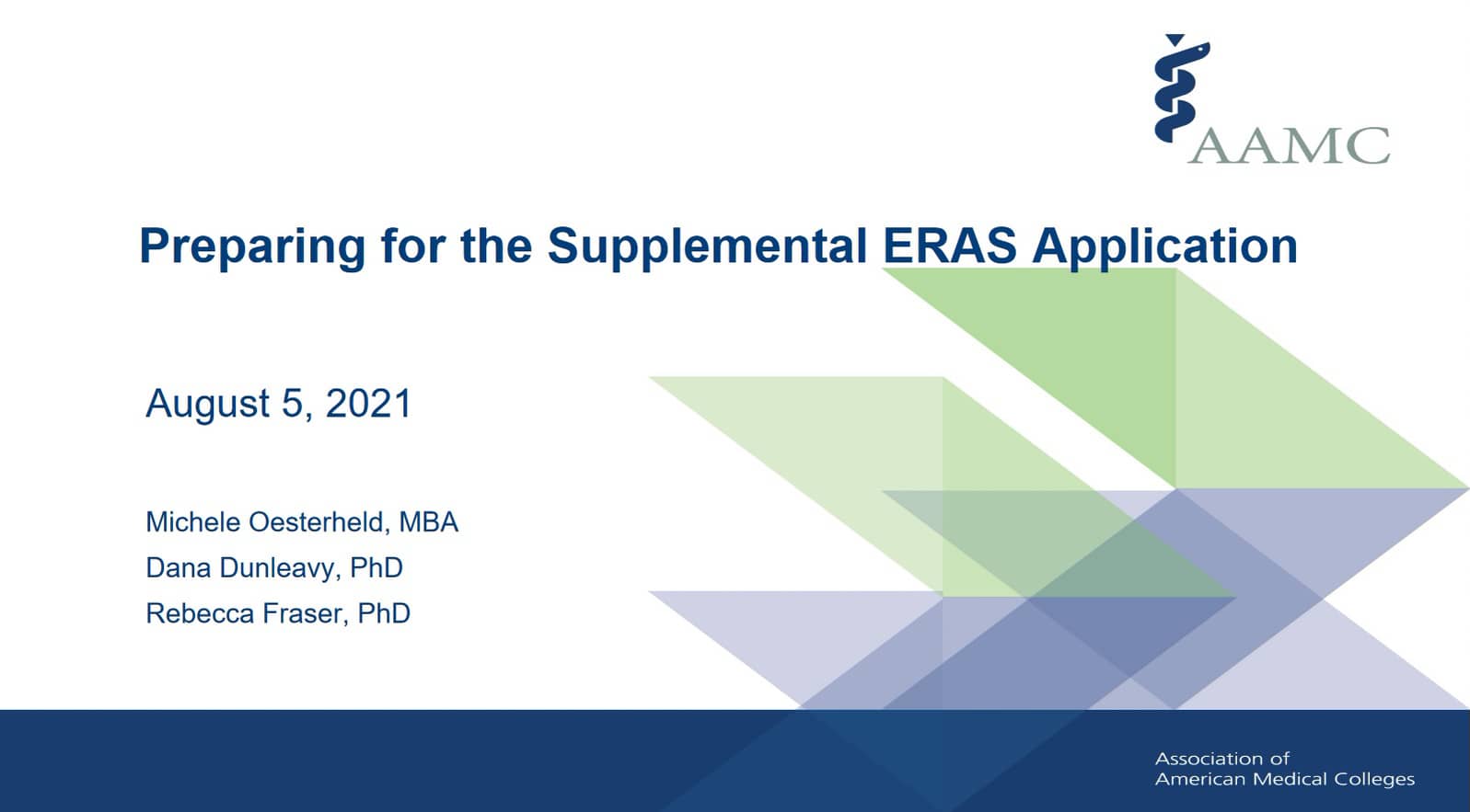 Supplemental ERAS application 101 webinar for applicants on Vimeo