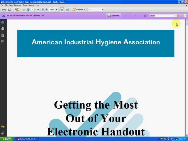 Electronic Handout Tutorial 2011 on Vimeo