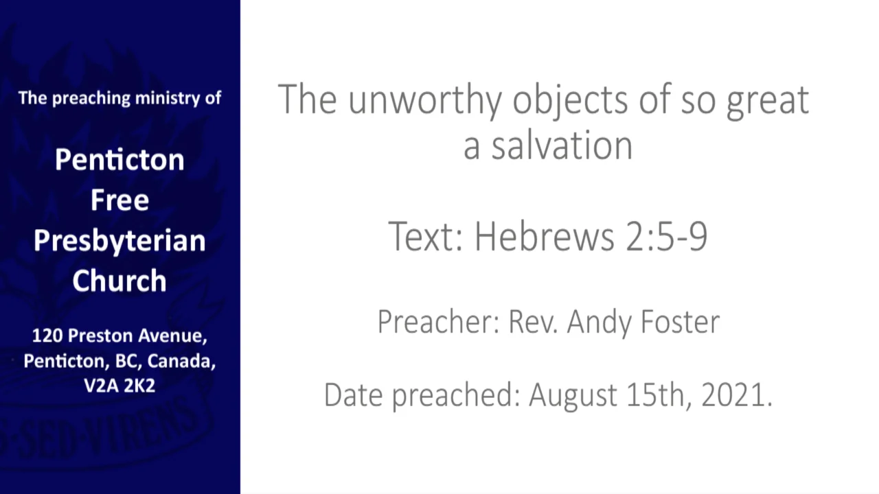 The unworthy objects of 'so great salvation' on Vimeo