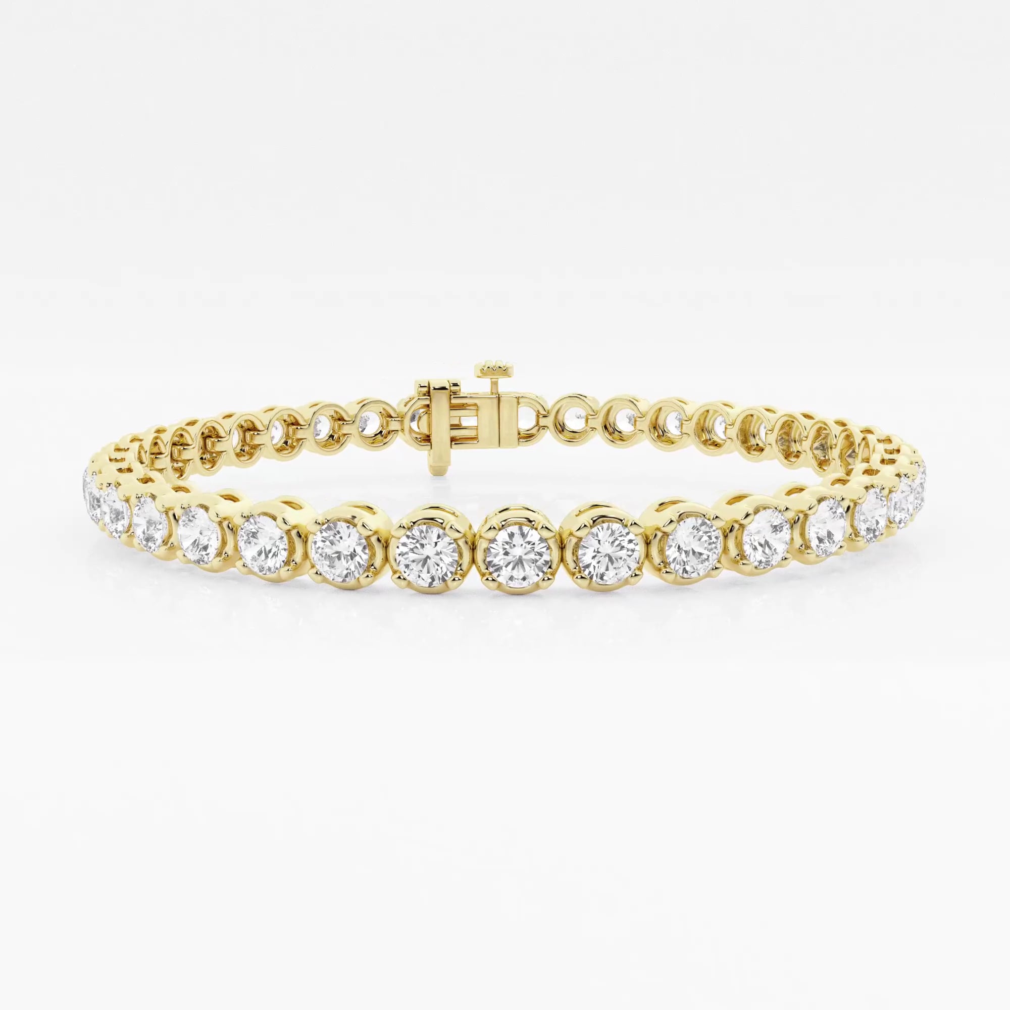 7 Ctw Round Lab Grown Diamond Four Prong Tennis Bracelet 6 Inches