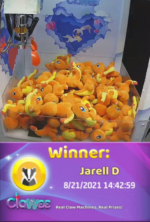 I played Clawee and won a real prize! Check it out! --->