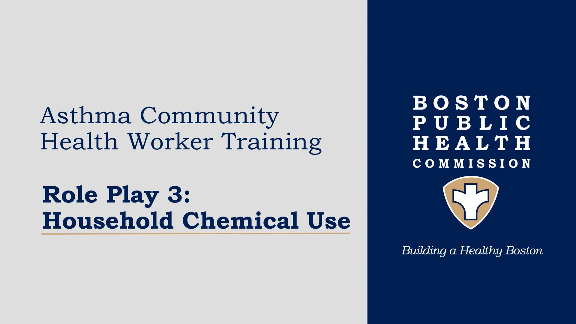 BPHC Asthma Community Health Worker Training: Chemical Cleaners Role ...