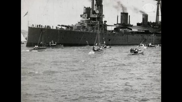 AUCKLAND'S RECEPTION TO THE BATTLESHIP HMS NEW ZEALAND