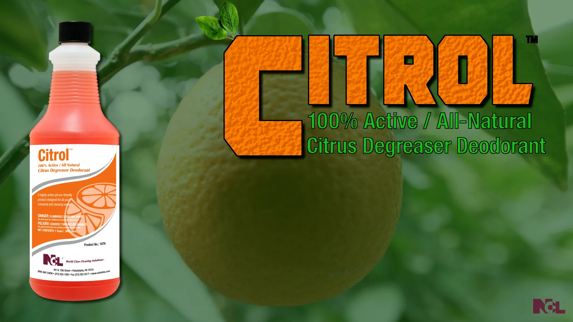 Citrol™ 100% Active - All Natural Citrus Degreaser Deodorizer