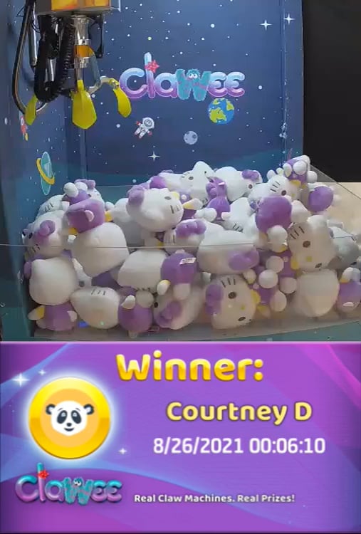 I played Clawee and won a real prize! Check it out! --->