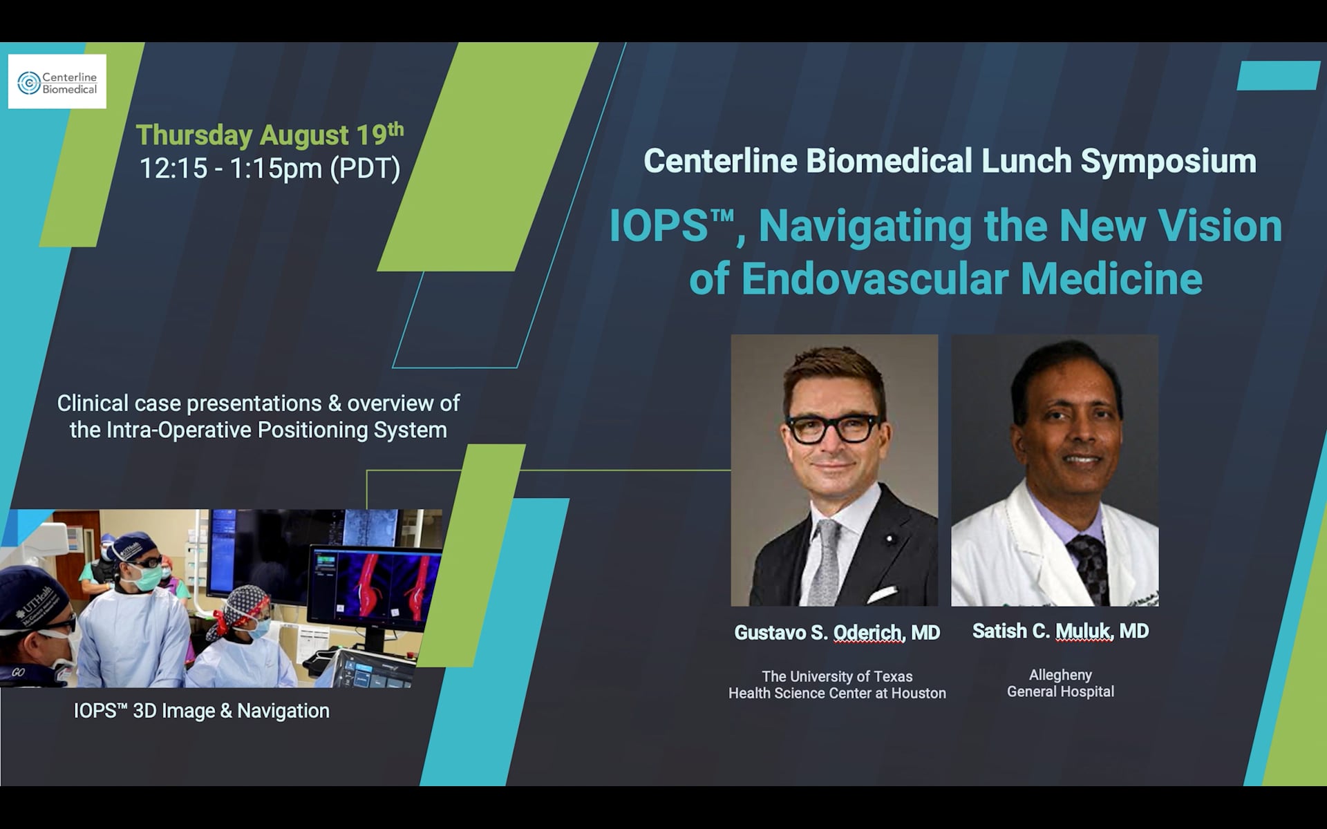 Centerline Biomedical's IOPS Symposium at VAM 2021 on Vimeo