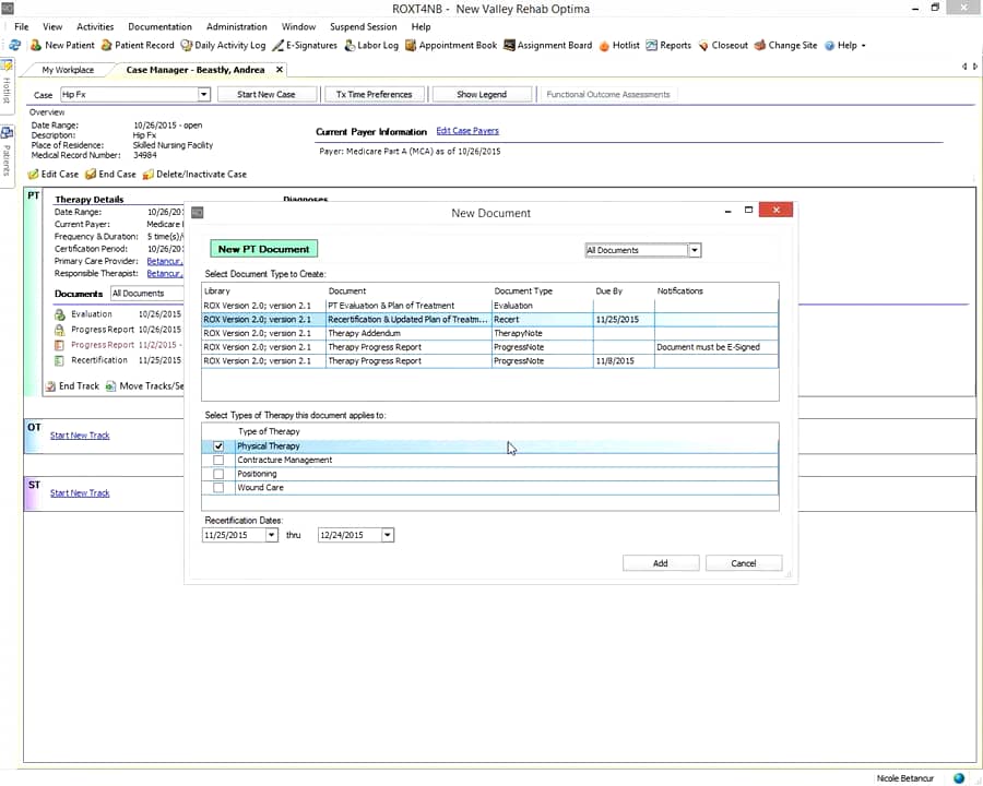 Rehab Optima Documentation Recertification on Vimeo