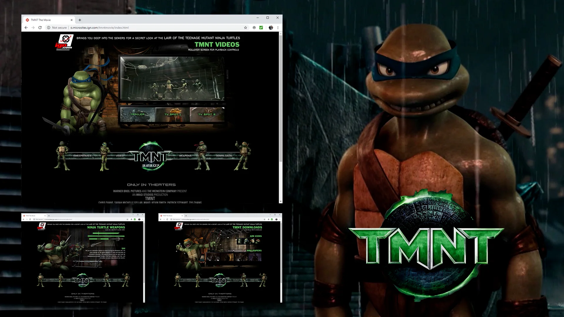 TMNT Movie 2007 Minisite