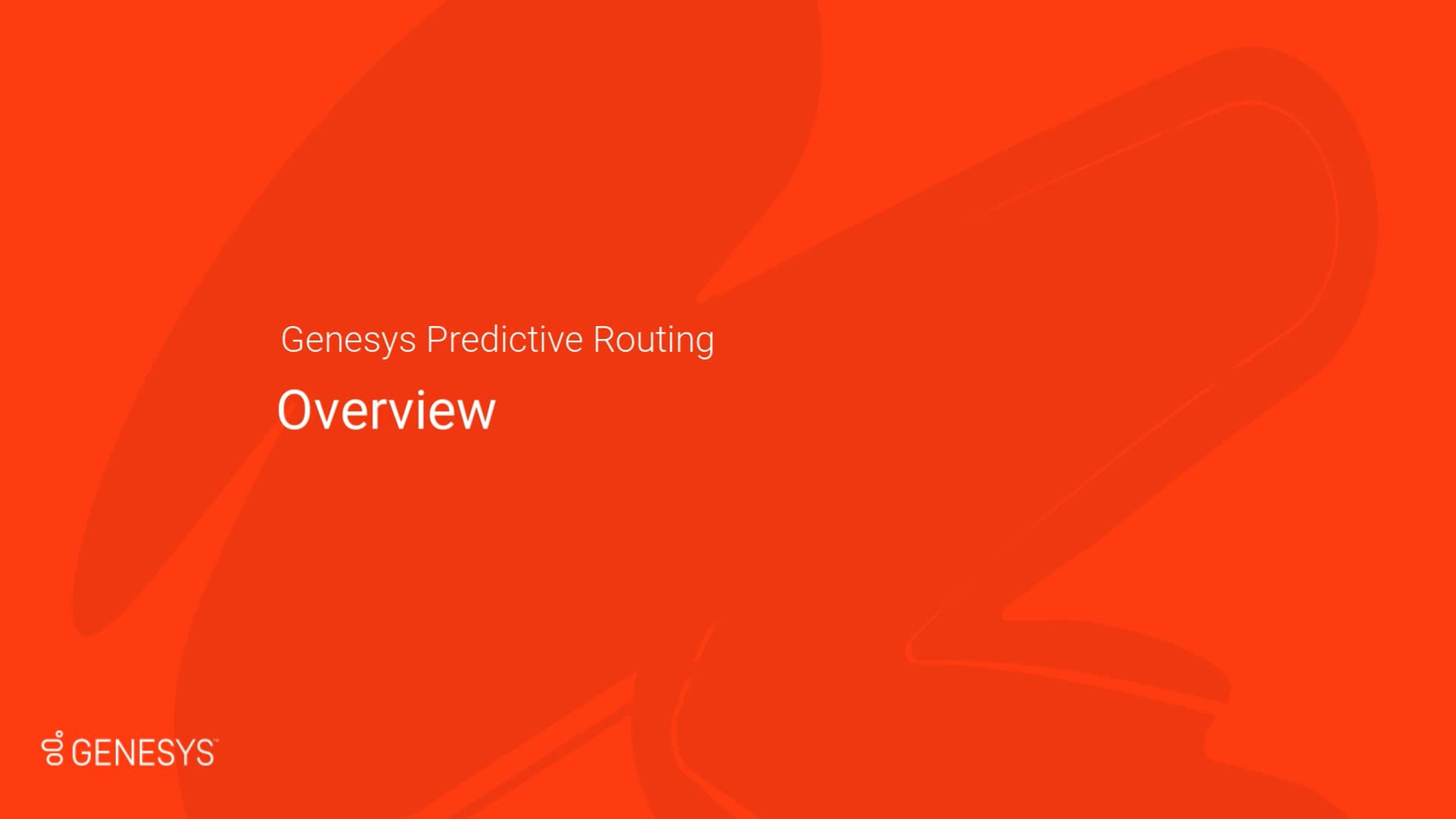 Genesys Predictive Routing Overview on Vimeo