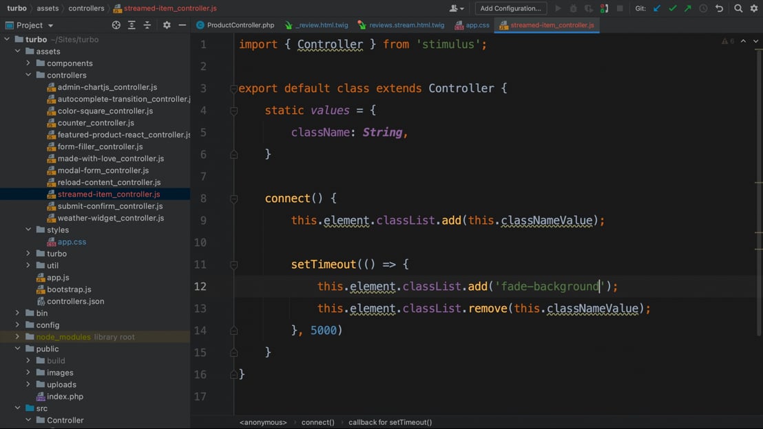 Visually Highlighting new Items that Pop onto the Page > Symfony UX: Turbo | SymfonyCasts