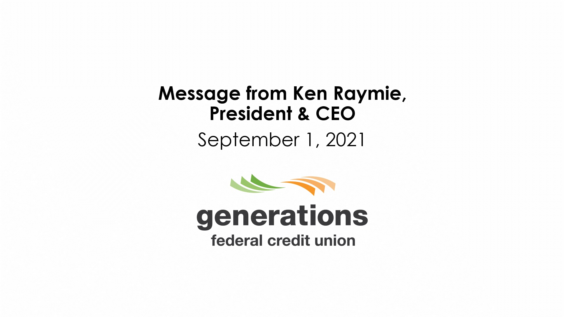 Message from Ken Raymie on Vimeo