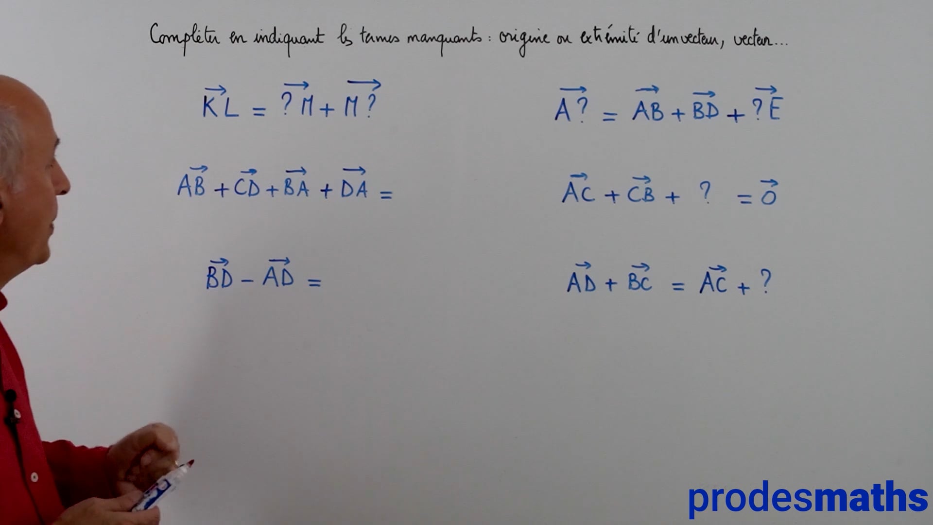 Relation de Chasles (exercice 2) on Vimeo