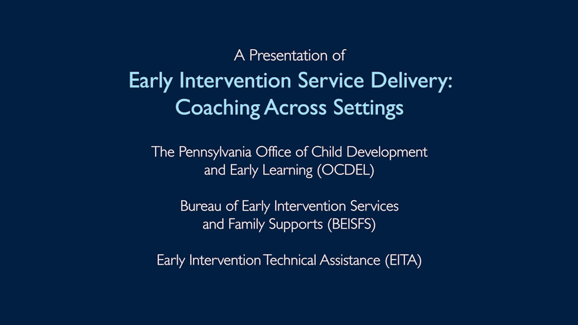 Providers’ Perspectives on Coaching Families and FGRBI on Vimeo