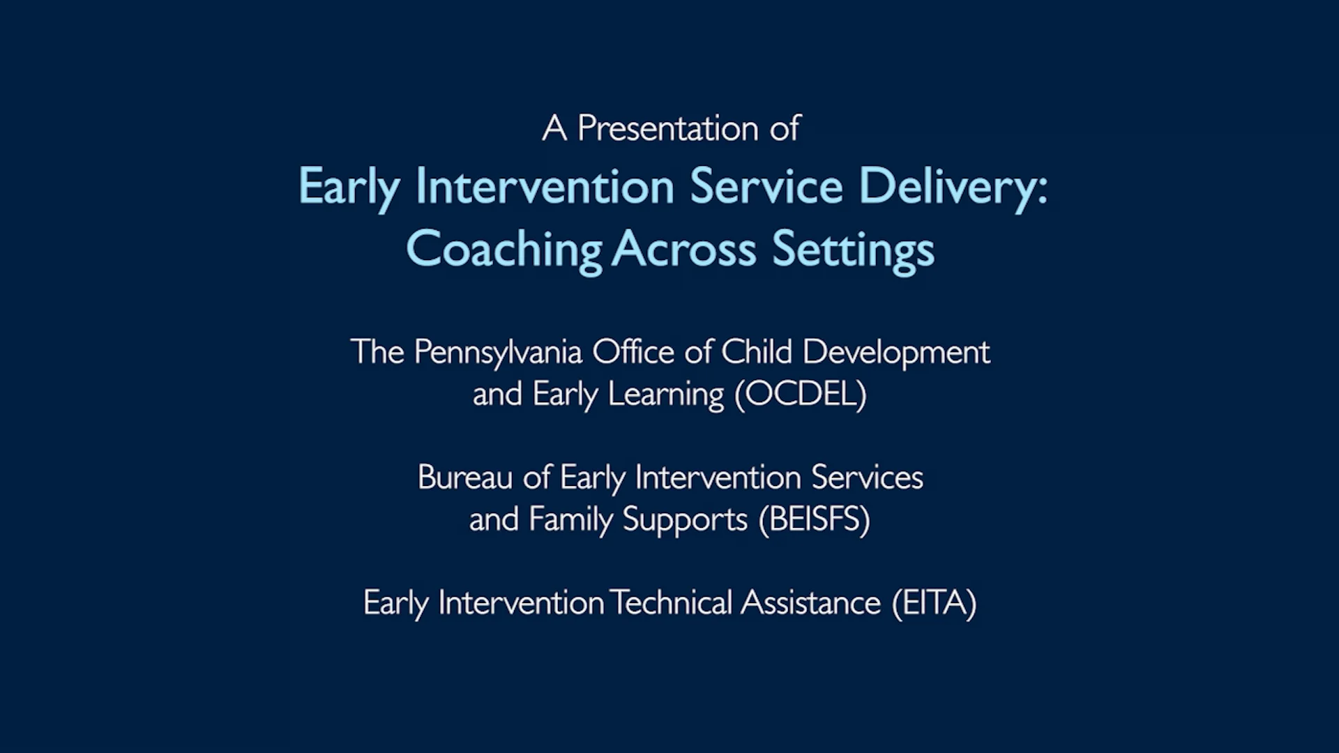 Providers’ Perspectives on Coaching Families and FGRBI on Vimeo