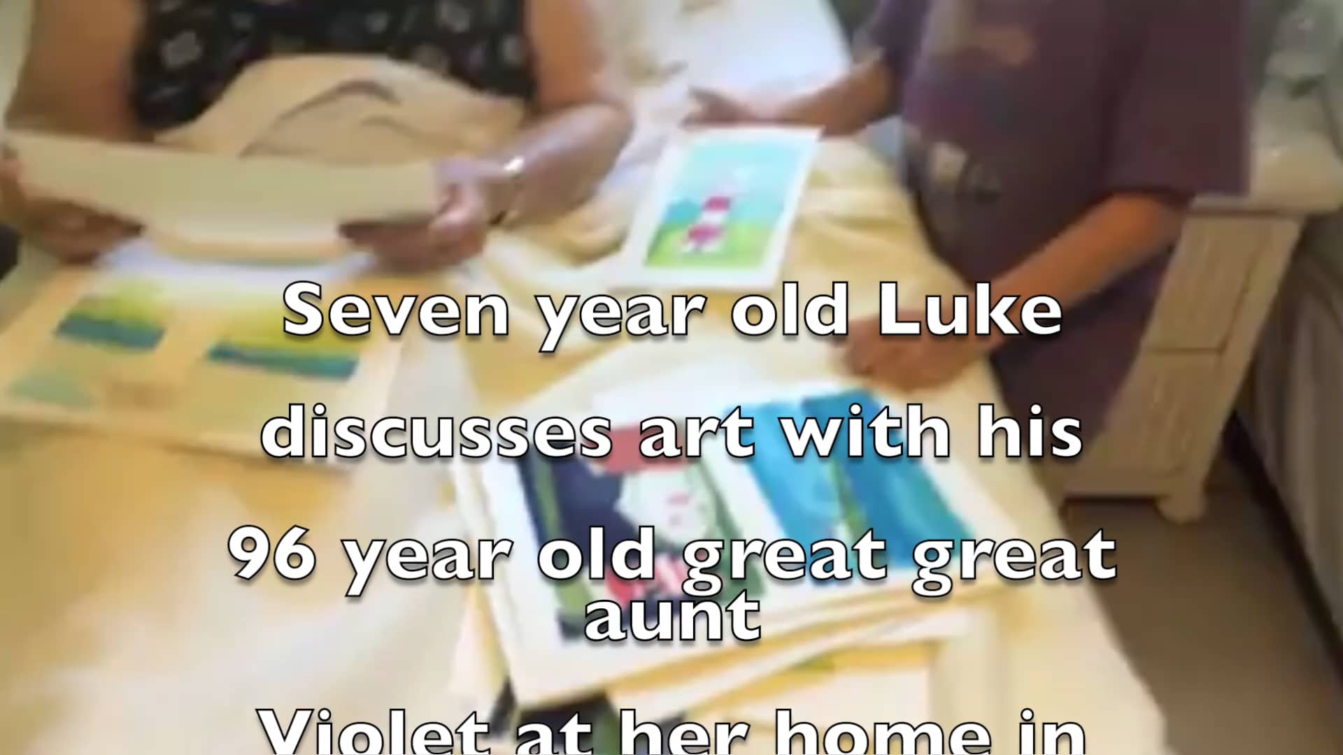 7 year old Luke Prosa Talks art with his 96 year old great great aunt ...