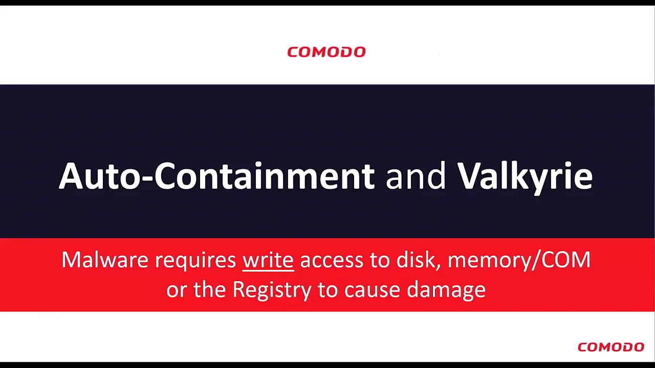 Comodo Auto Containment and Valkyrie on Vimeo