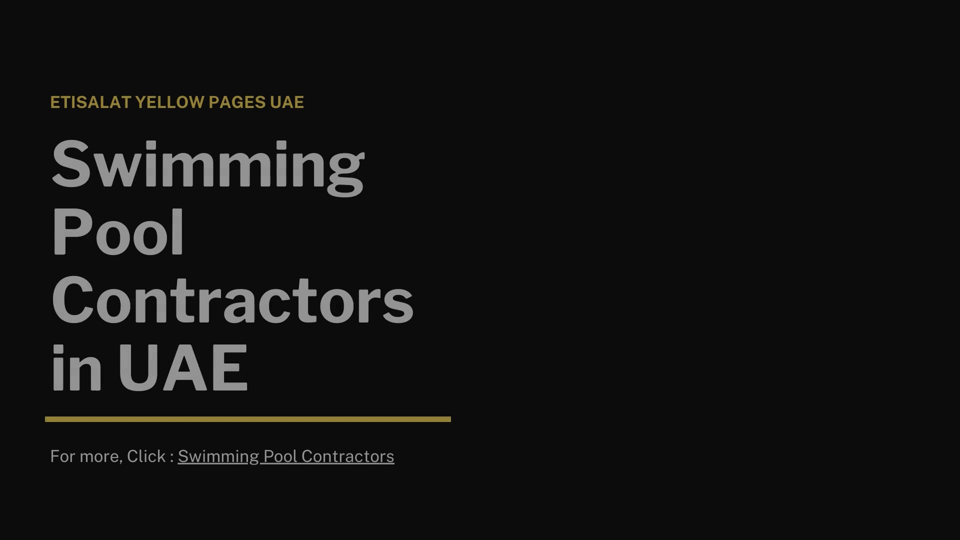 Swimming Pool Contractors on Vimeo