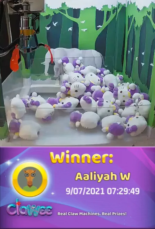 I played Clawee and won a real prize! Check it out! --->