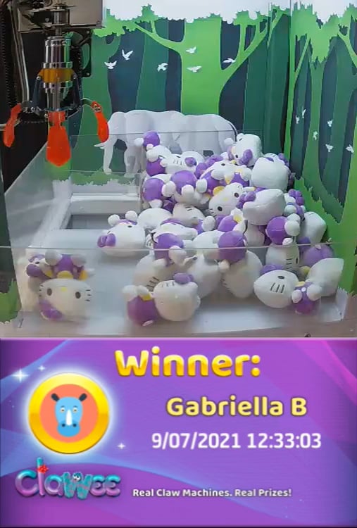 I played Clawee and won a real prize! Check it out! --->