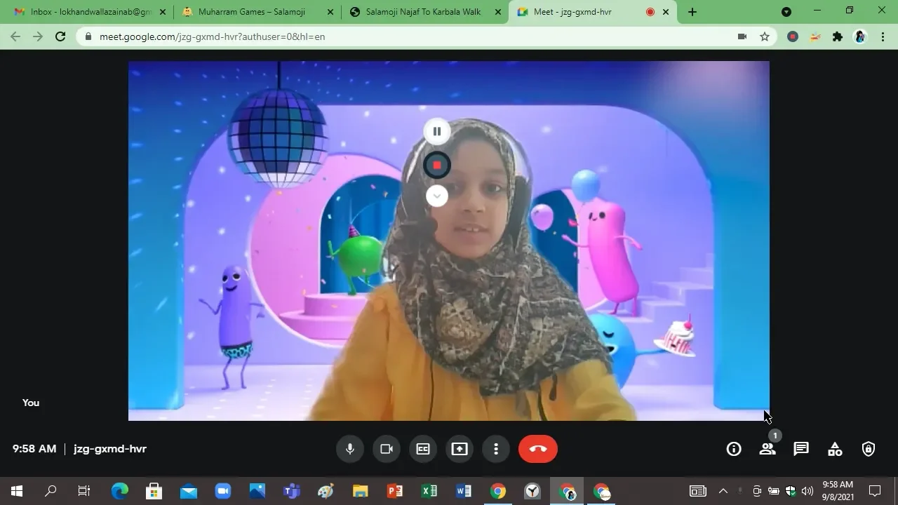 How to get the Google Meet Party Button on Vimeo
