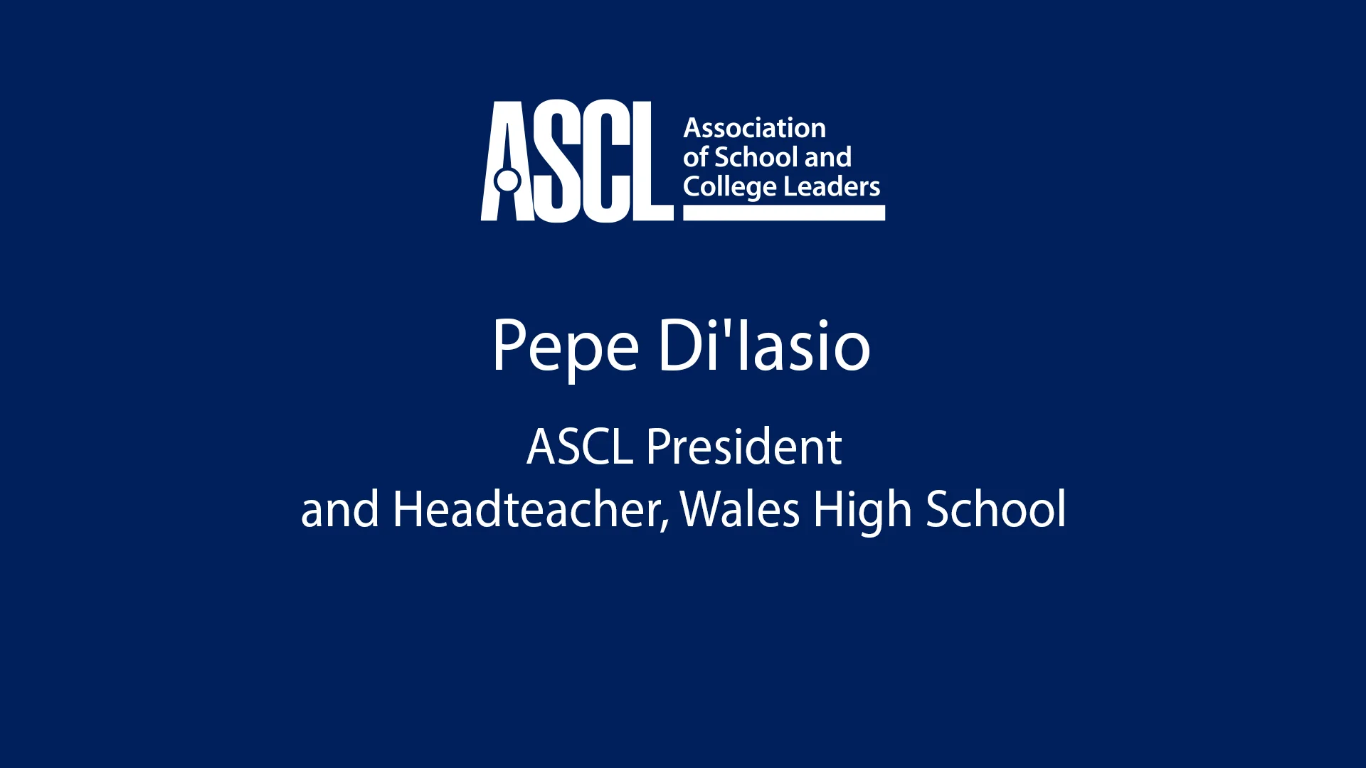 ASCL President 2021-22 Pepe Dilasio.mp4 on Vimeo