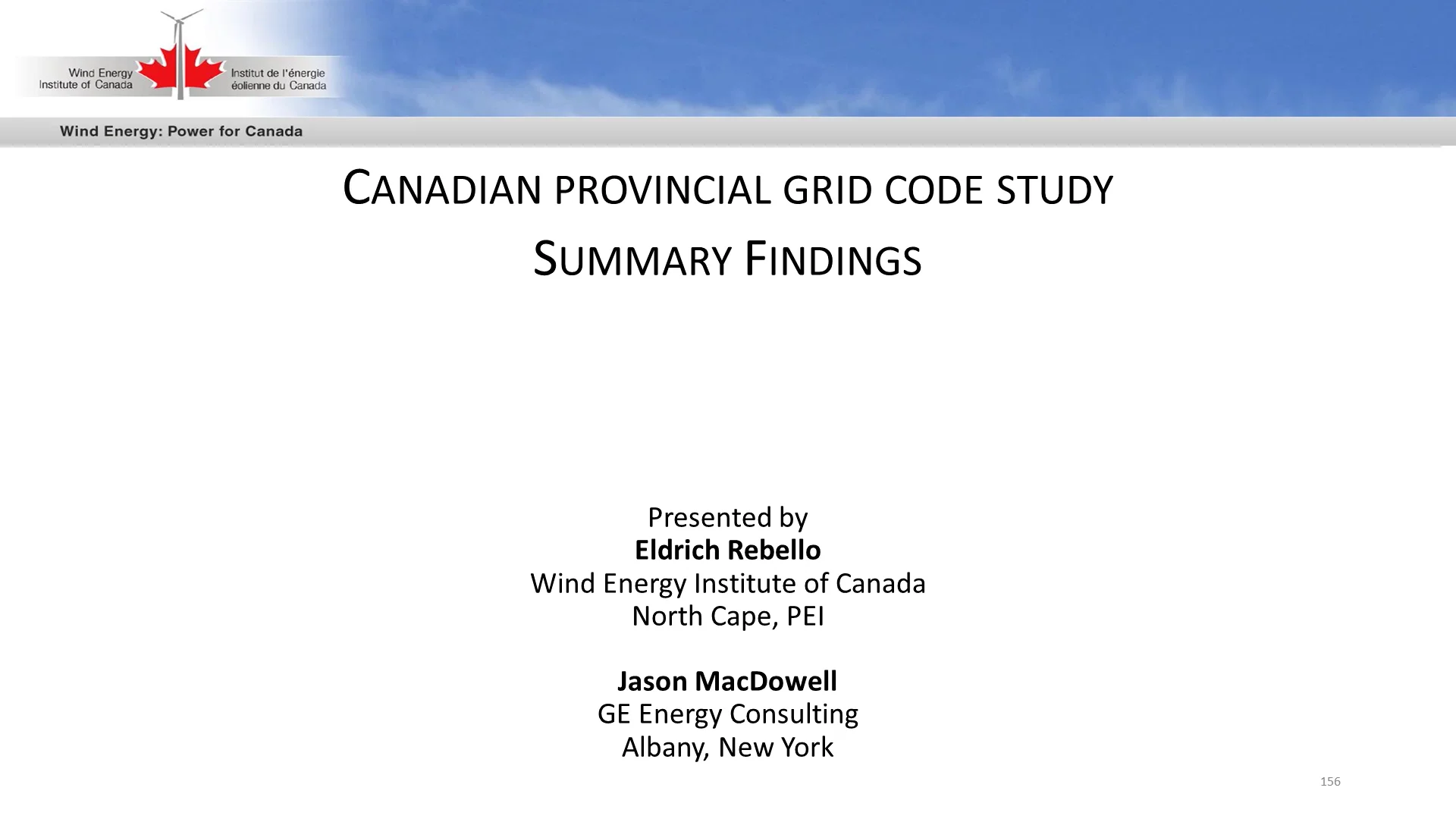 Canadian Provincial Grid Code Study on Vimeo