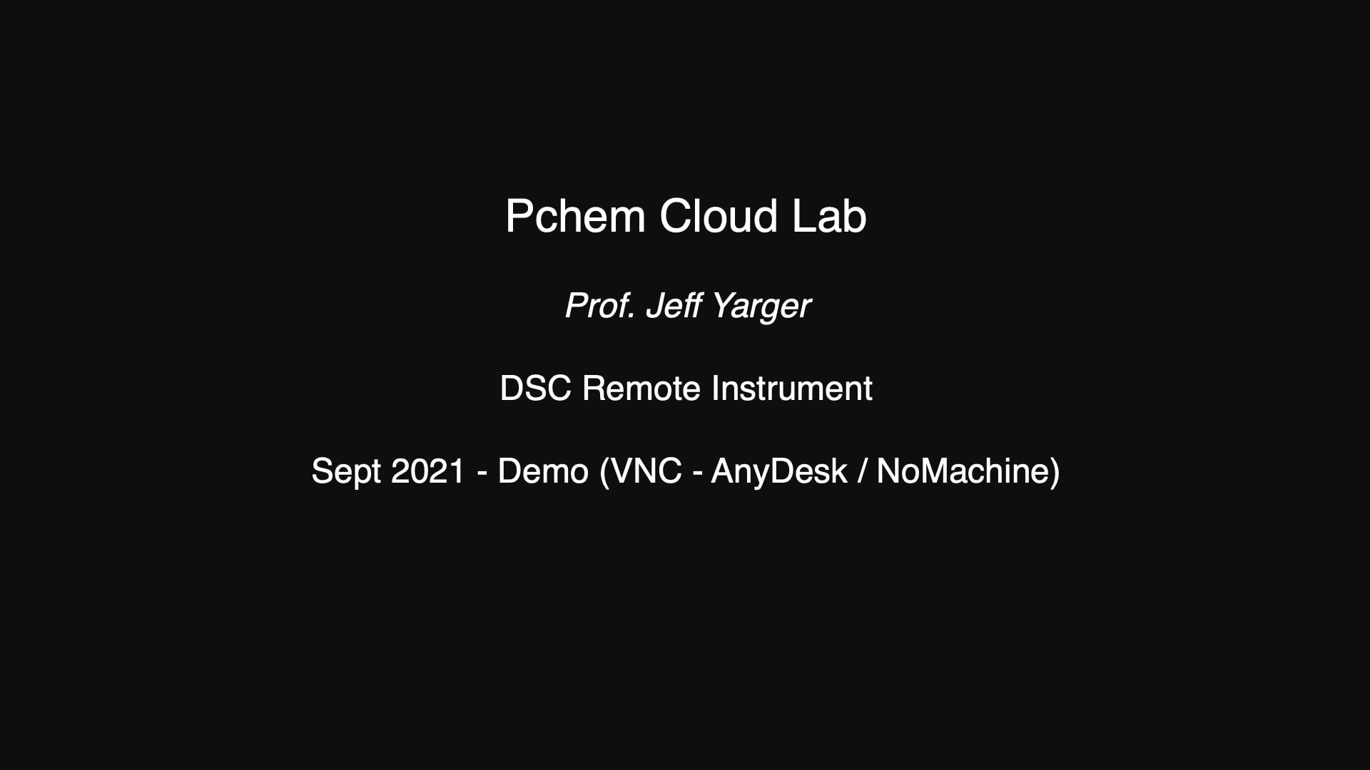 BioPchem - DSC Remote Instrument - Demonstration on Vimeo