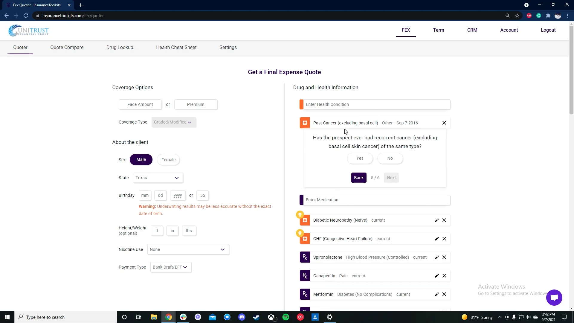 Unitrust Financial Group X Insurance Toolkits Demo - Quoting ...
