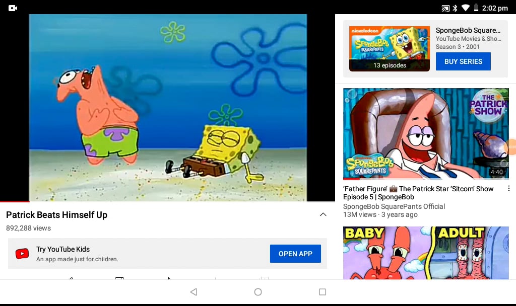 patrick beating up himself
