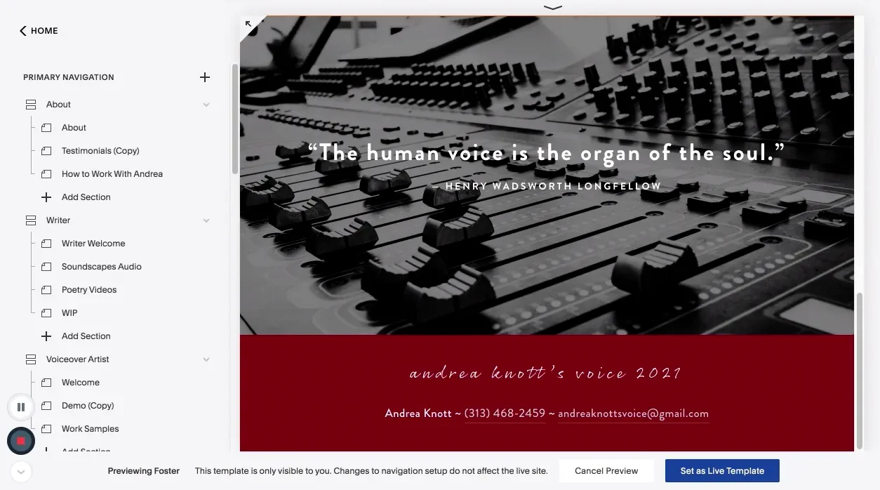 Andrea Knott new website overview on Vimeo