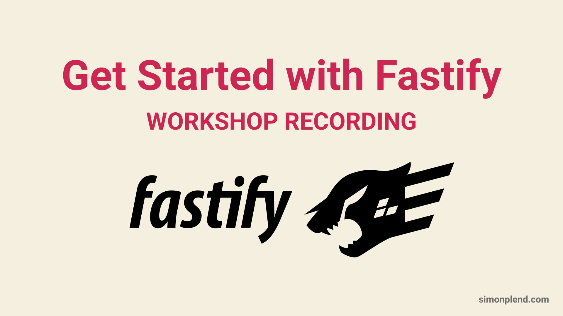 Workshop recording: Get Started with Fastify on Vimeo