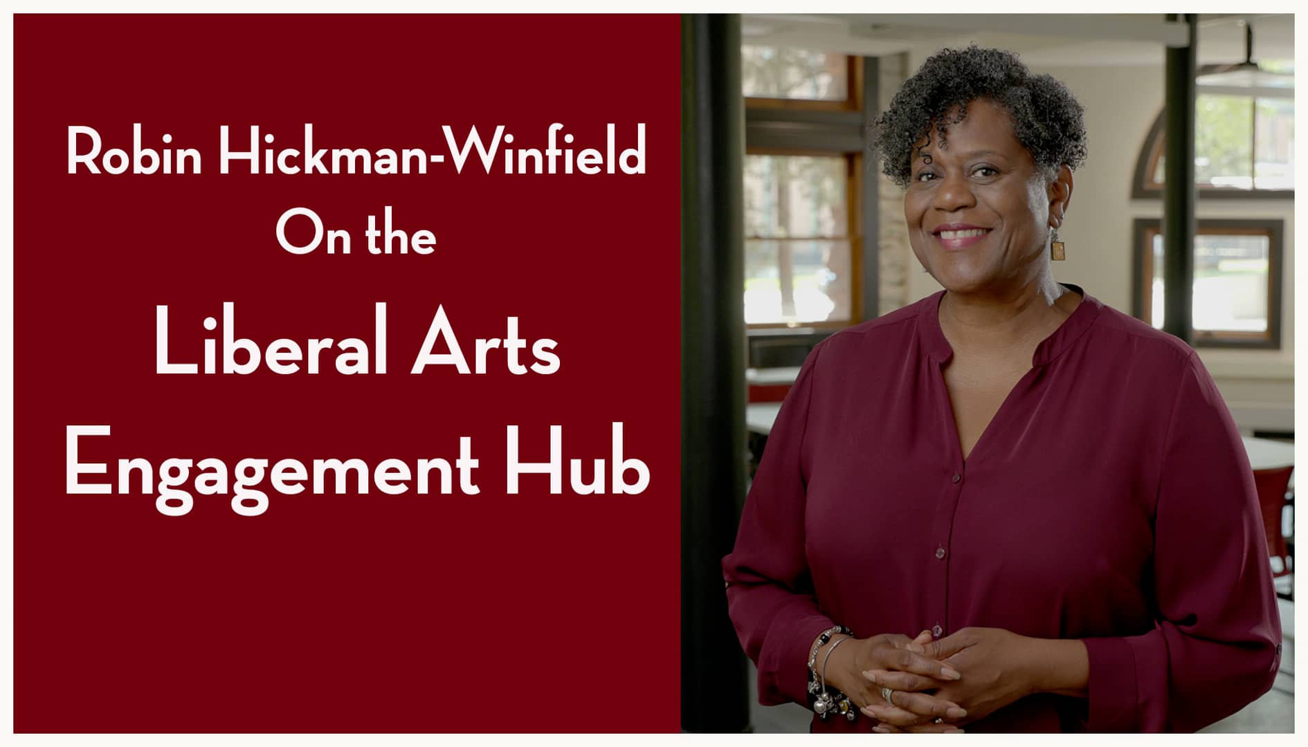 Robin Hickman-Winfield On The Liberal Arts Engagement Hub on Vimeo