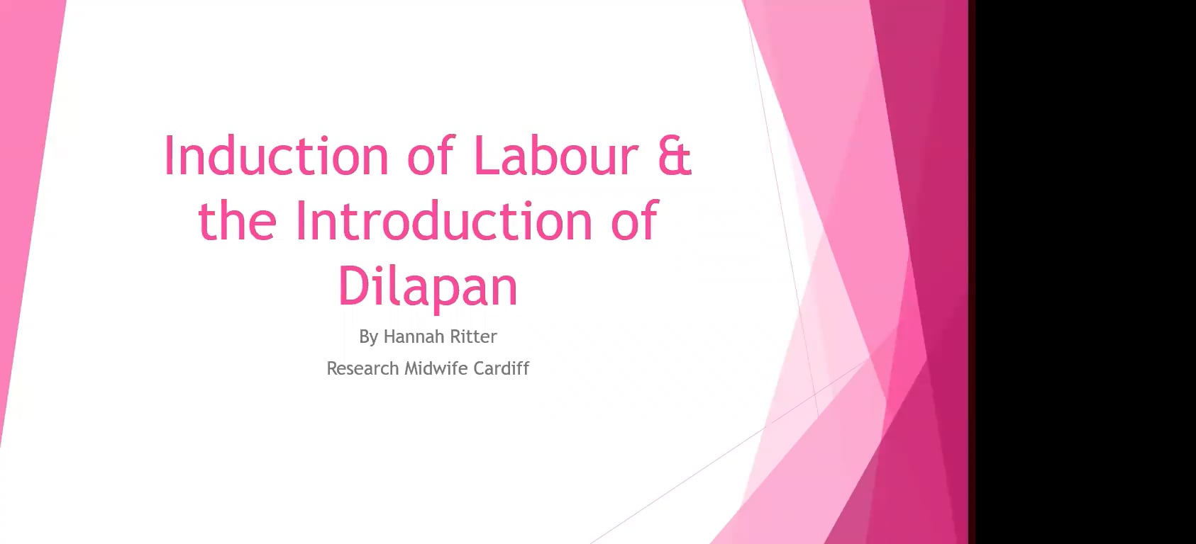 Hannah Ritter - Induction of labour & the introduction of Dilapan on Vimeo
