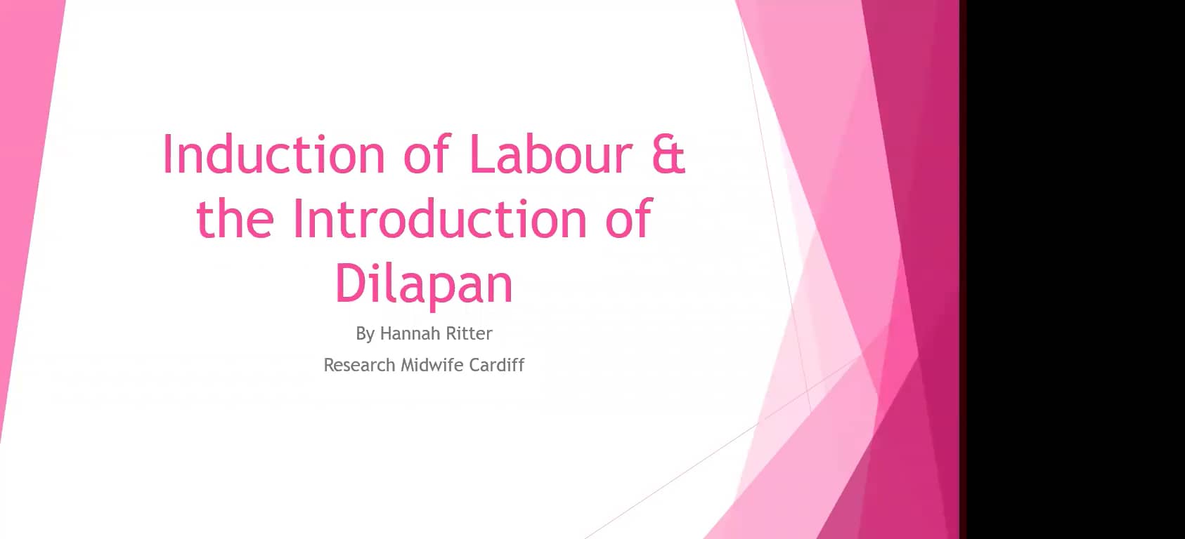 Hannah Ritter - Induction of labour & the introduction of Dilapan on Vimeo