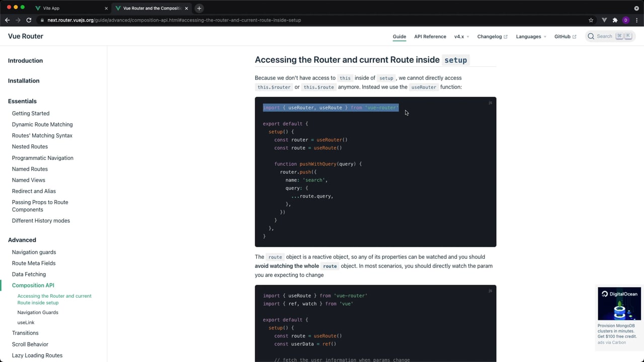 Using Vue Router with Composition API - A Vue.js Lesson From our... Using Vue Router with Composition API - A Vue.js Lesson From our...