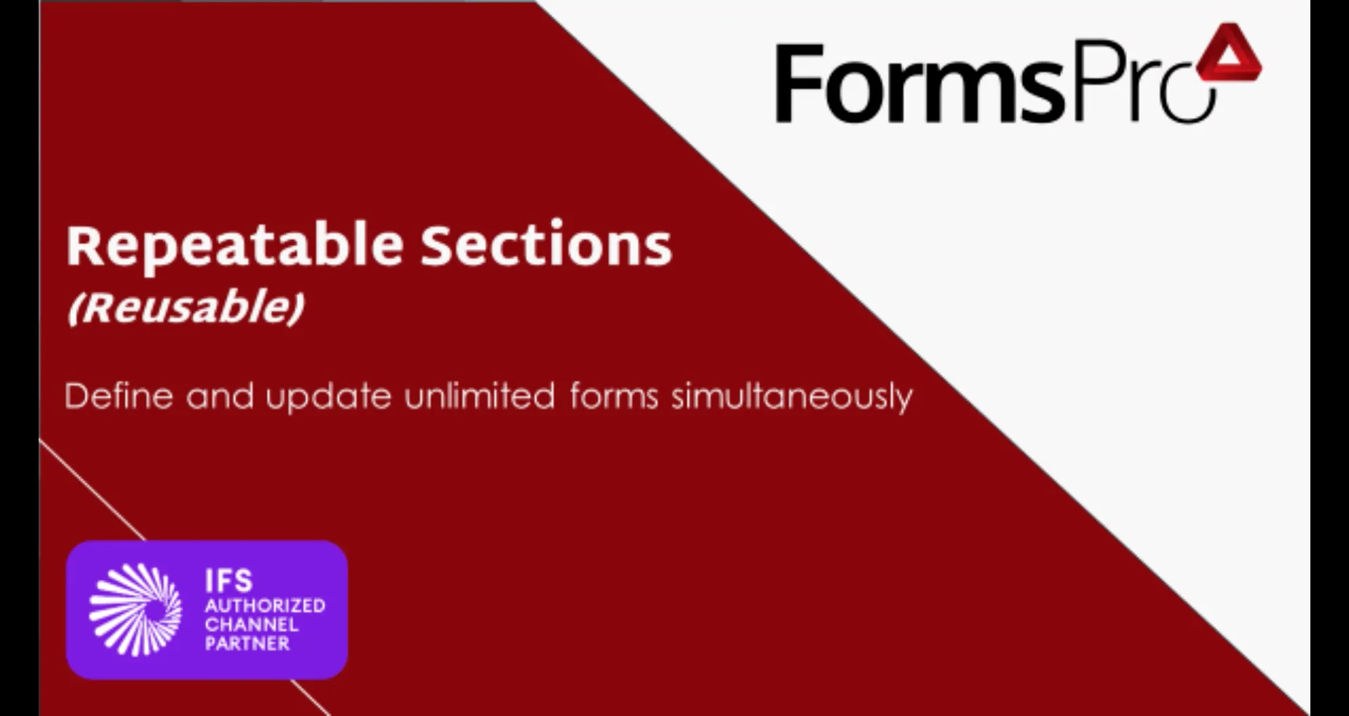IFS FormsPro Repeatable Sections Across Unlimited Forms on Vimeo